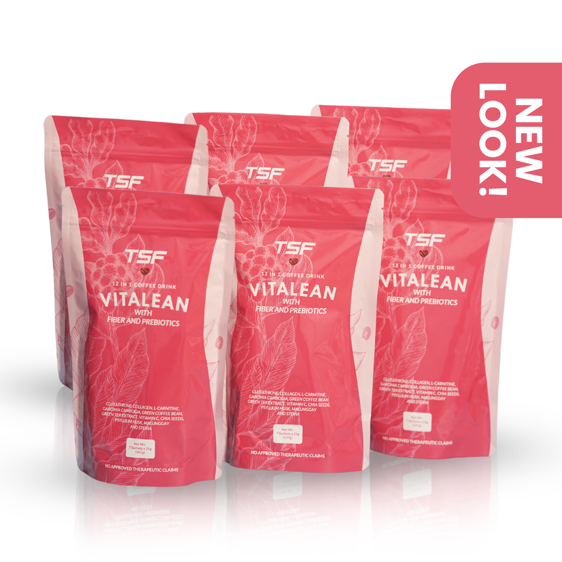 Vitalean Coffee Fiber & Prebiotics (Bundle of 6 pouches) – The Slim Firm
